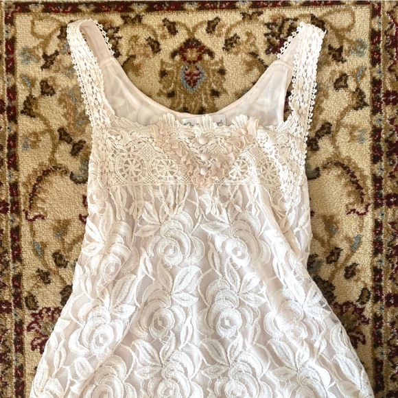 Ann Ferriday | Dresses | Pretty Angel Babydoll Lace Tunic Mini Dress ...